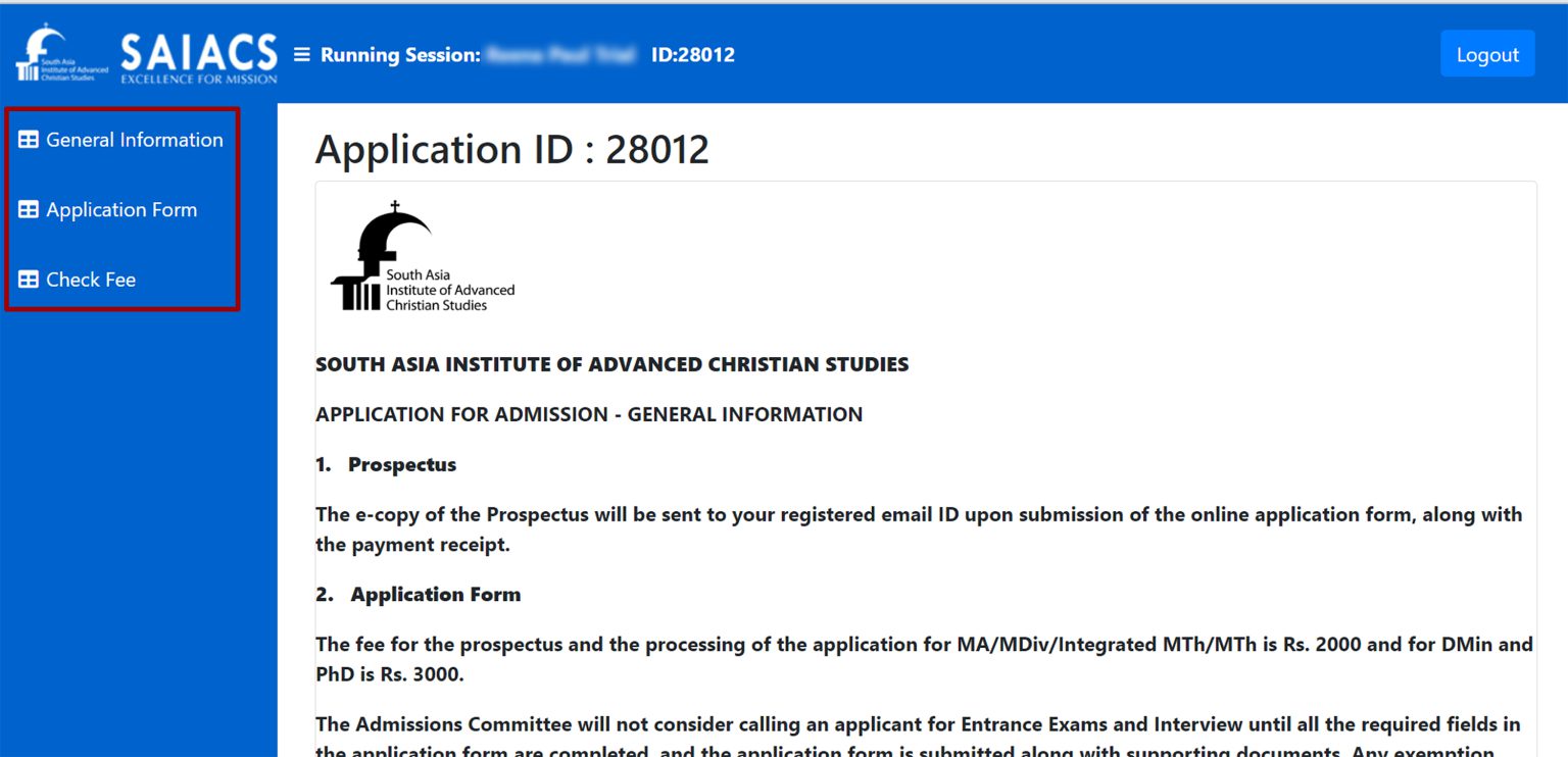 How to Apply – SAIACS